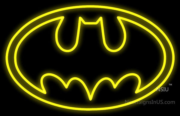 Neon Batman Logo LED Neon Sign Batman Dark Knight Emblem – Self