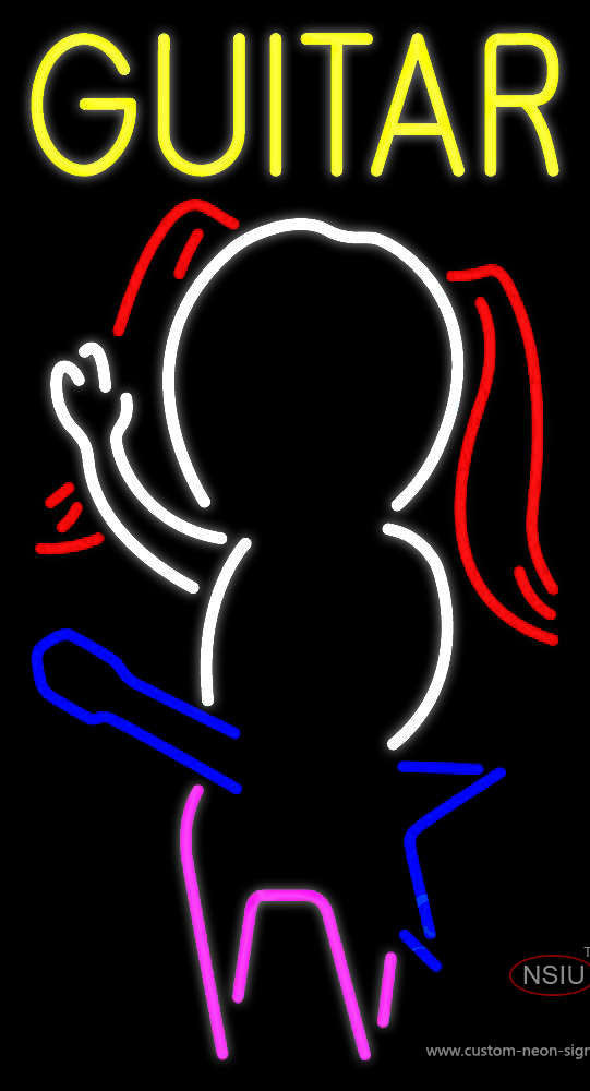 Yellow Guitar Band Neon Sign – Custom-Neon-Sign