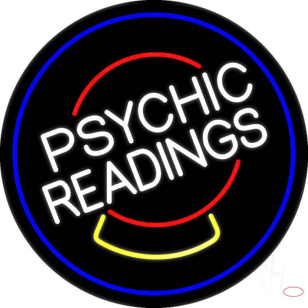 White Psychic Readings Crystal Handmade Art Neon Sign – Custom-Neon-Sign