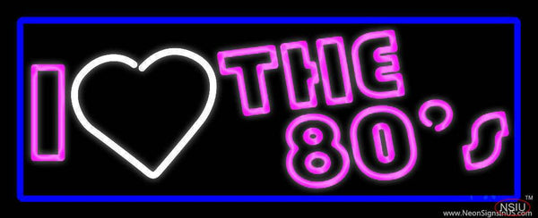 Blue Border Pink I Love The s Handmade Art Neon Sign – Custom-Neon-Sign