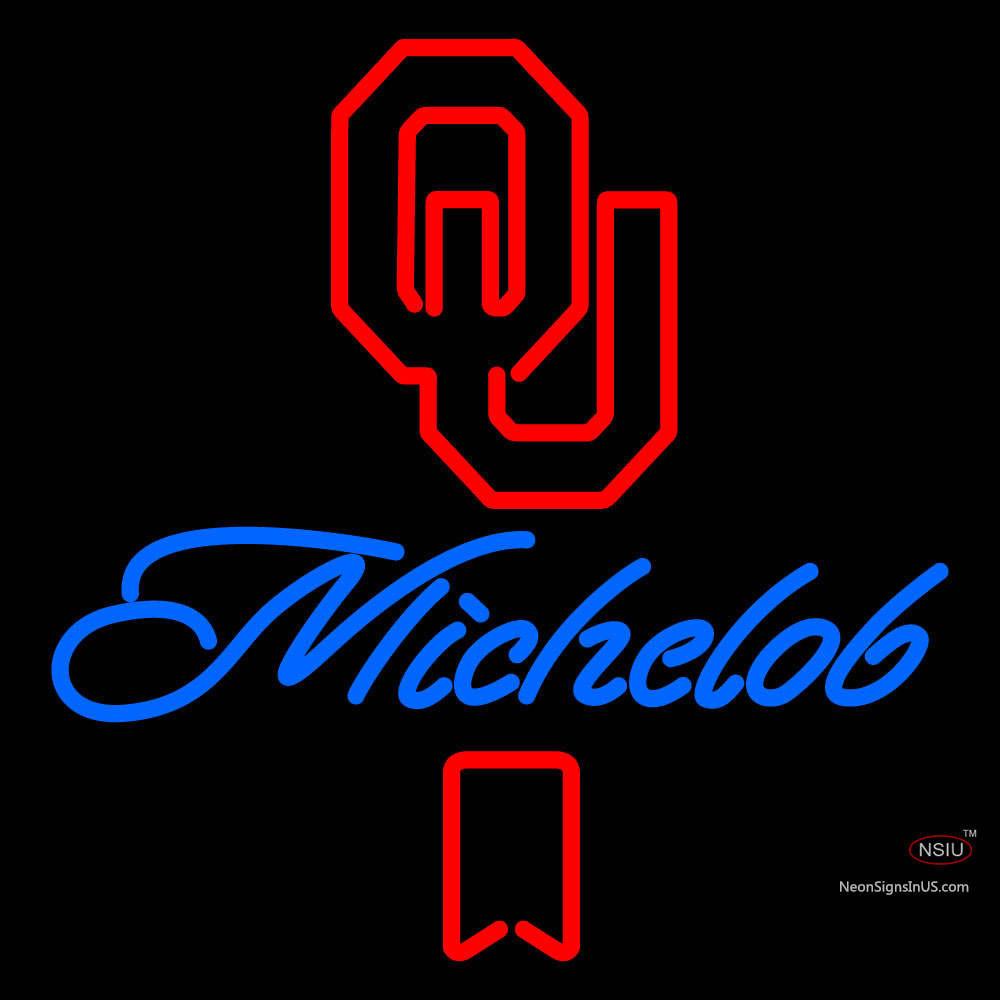 Custom Michelob Logo With Oklahoma Sooner Logo Neon Sign – Custom-Neon-Sign