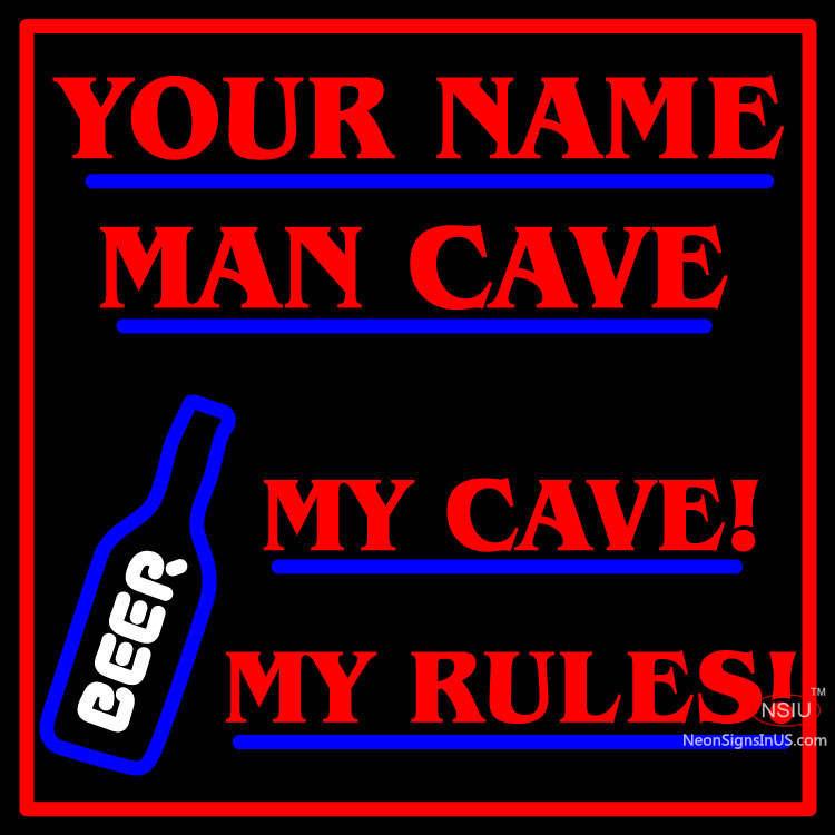 Custom My Cave My Rules Beer Man Cave Neon Sign – Custom-Neon-Sign