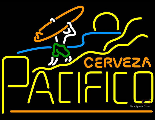 Cerveza Pacifico Surfer Sunset Neon Beer Sign – Custom-Neon-Sign
