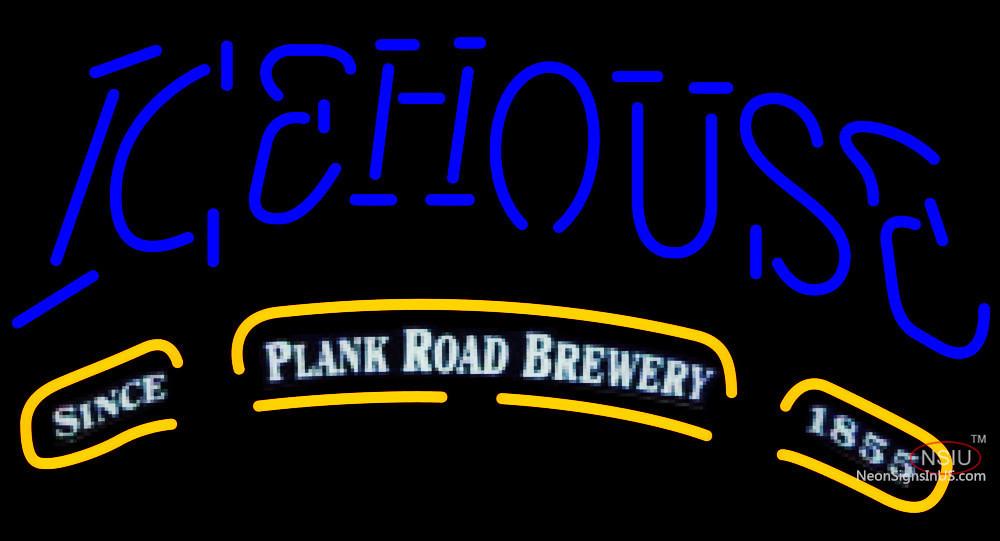 Icehouse Plank Road Brewery Blue Neon Beer Sign – Custom-Neon-Sign