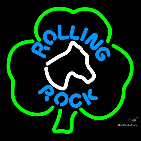 Rolling Rock Horsehead Shamrock Neon Beer Sign x – Custom-Neon-Sign