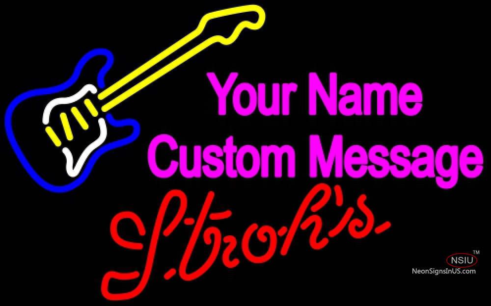 Strohs Guitar Logo Neon Sign – Custom-Neon-Sign